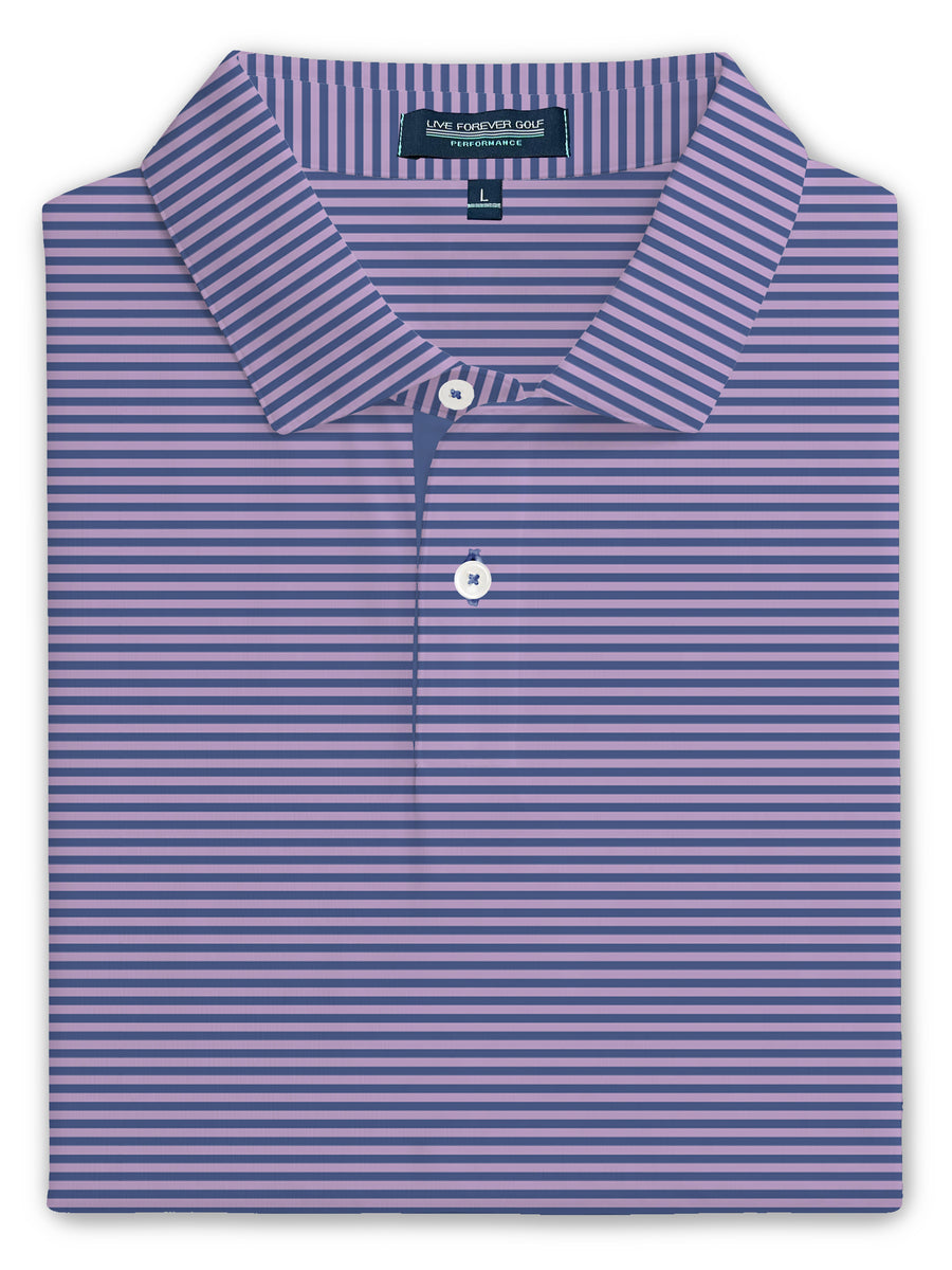 The Stripe Show Ringer Performance Golf Polo – Live Forever Golf
